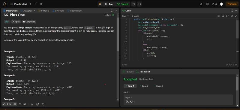 Day34 of LeetCode's 'Plus One' challenge | Anupam Kumar posted on the ... Day34 of LeetCode's 'Plus One' challenge | Anupam Kumar posted on the ...