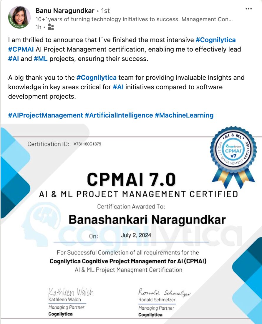 Cognilytica on LinkedIn: #cpmai #ai #bestpractices #cpmaicommunity Cognilytica on LinkedIn: #cpmai #ai #bestpractices #cpmaicommunity