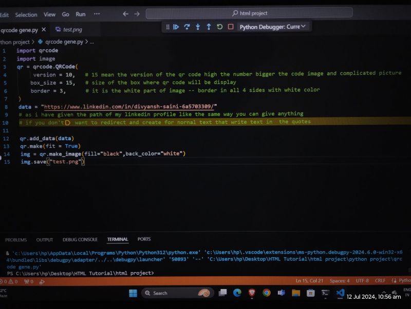 Divyansh Saini on LinkedIn: #python #qrcode #linkedin #techprojects # ... Divyansh Saini on LinkedIn: #python #qrcode #linkedin #techprojects # ...