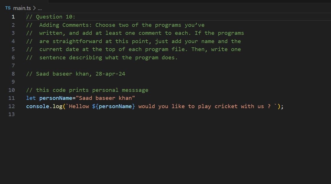 Saad Baseerkhan on LinkedIn: #100daysofcode #day4 #typescript #ts # ... Saad Baseerkhan on LinkedIn: #100daysofcode #day4 #typescript #ts # ...