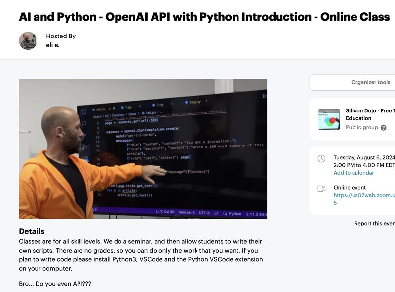 Eli Etherton on LinkedIn: #openai #python #ai Eli Etherton on LinkedIn: #openai #python #ai