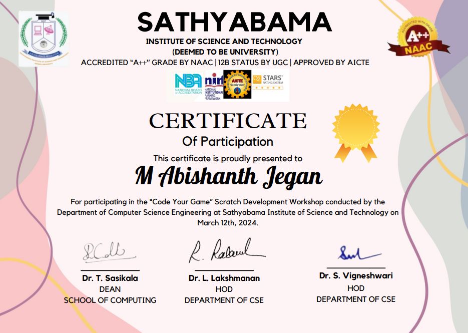 Abishanth Jegan on LinkedIn: I'm happy to share my first certificate of ... Abishanth Jegan on LinkedIn: I'm happy to share my first certificate of ...