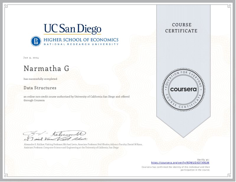 Narmatha Gunasekaran on LinkedIn: #datastructures #continuouslearning # ... Narmatha Gunasekaran on LinkedIn: #datastructures #continuouslearning # ...