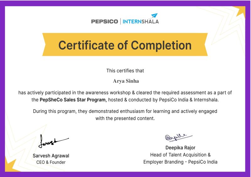 Arya Sinha on LinkedIn: I’m happy to share that I’ve obtained a new ... Arya Sinha on LinkedIn: I’m happy to share that I’ve obtained a new ...