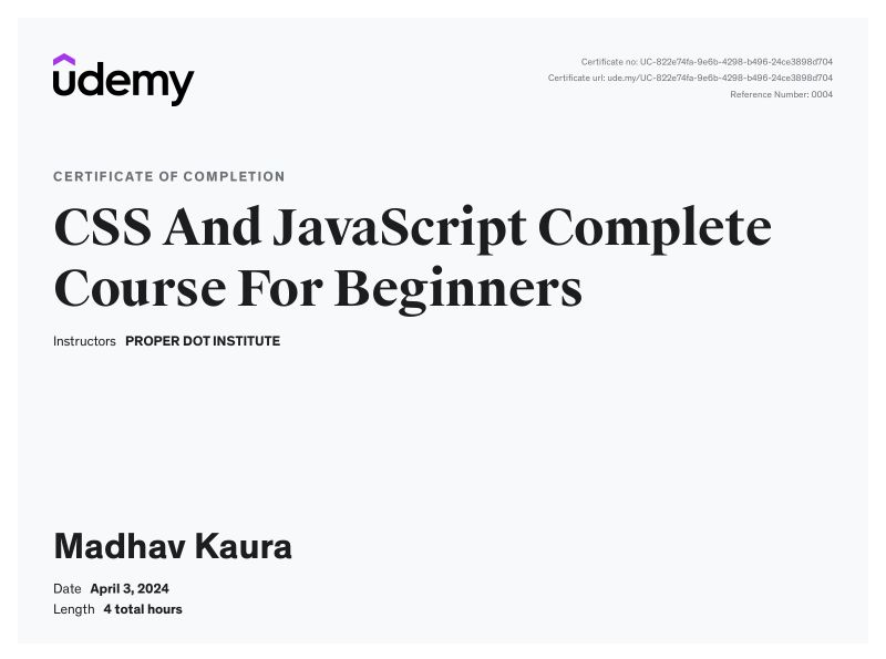 MADHAV KAURA on LinkedIn: #css #javascript #udemy #webdevelopment # ... MADHAV KAURA on LinkedIn: #css #javascript #udemy #webdevelopment # ...