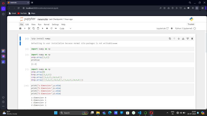 Charisma Yadav on LinkedIn: #numpy #pythonprogramming #learningjourney Charisma Yadav on LinkedIn: #numpy #pythonprogramming #learningjourney