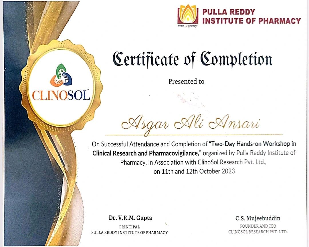 Asgar Ali Ansari on LinkedIn: #clinosol Asgar Ali Ansari on LinkedIn: #clinosol