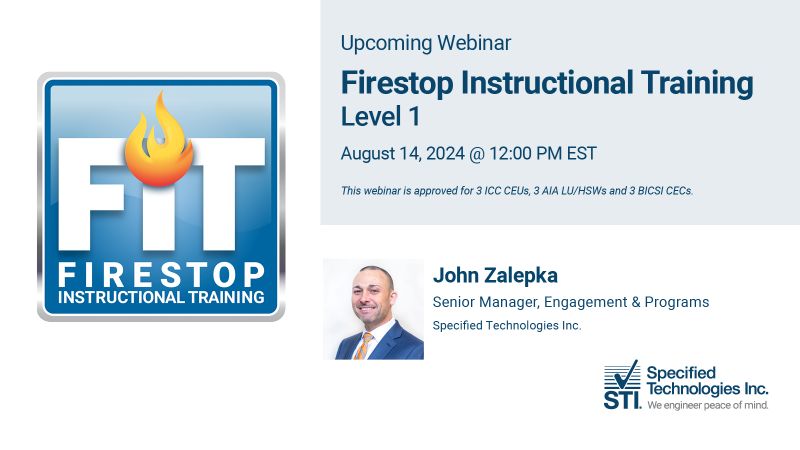 Specified Technologies, Inc. - STI Firestop on LinkedIn: #webinar #fit ... Specified Technologies, Inc. - STI Firestop on LinkedIn: #webinar #fit ...
