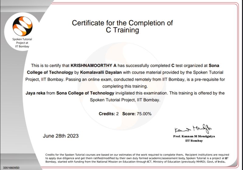 KRISHNAMOORTHY A on LinkedIn: #cprogramming #iitbombay #spokentutorial ... KRISHNAMOORTHY A on LinkedIn: #cprogramming #iitbombay #spokentutorial ...