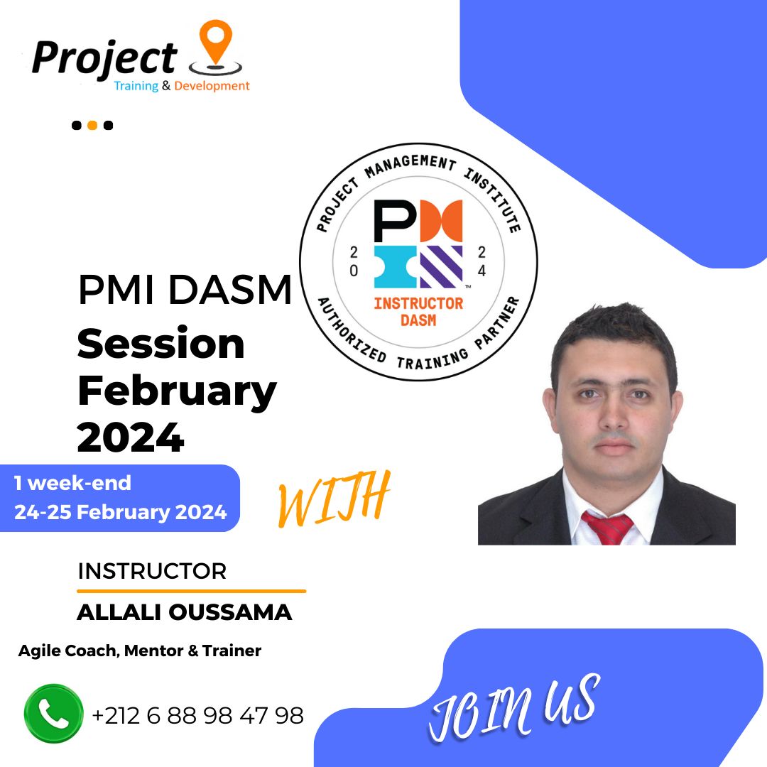 Oussama ALLALI, ATP-PMP®instructor B.Eng (PMP ,ACP, DAVSC, DAC, DASSM ... Oussama ALLALI, ATP-PMP®instructor B.Eng (PMP ,ACP, DAVSC, DAC, DASSM ...