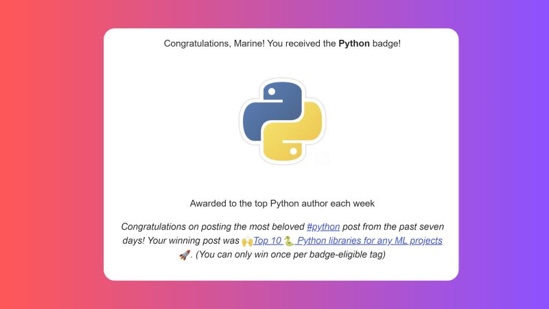 Marine Gosselin on LinkedIn: #machinelearning #python #opensource Marine Gosselin on LinkedIn: #machinelearning #python #opensource
