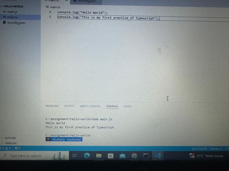 Aqsa Majeed on LinkedIn: #typescript #helloworld #codingjourney Aqsa Majeed on LinkedIn: #typescript #helloworld #codingjourney