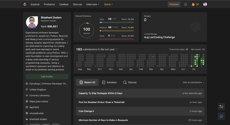 Shashant Dudam on LinkedIn: #codingjourney #pythonrookie #leetcode100 ... Shashant Dudam on LinkedIn: #codingjourney #pythonrookie #leetcode100 ...