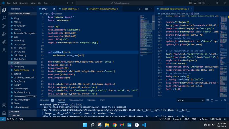 Muhammad Saqlain on LinkedIn: CV using Python Tkinter | Python project Muhammad Saqlain on LinkedIn: CV using Python Tkinter | Python project