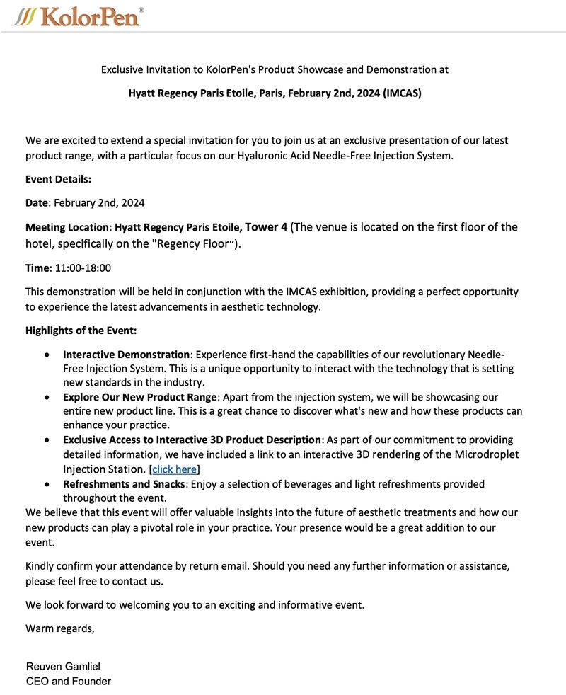 Reuven Gamliel on LinkedIn: Attached is an invitation to the KolorPen ... Reuven Gamliel on LinkedIn: Attached is an invitation to the KolorPen ...