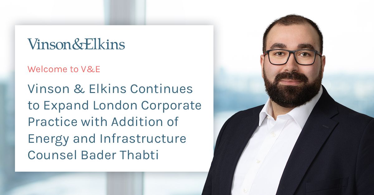 Vinson & Elkins on LinkedIn: Vinson & Elkins is pleased to welcome ... Vinson & Elkins on LinkedIn: Vinson & Elkins is pleased to welcome ...