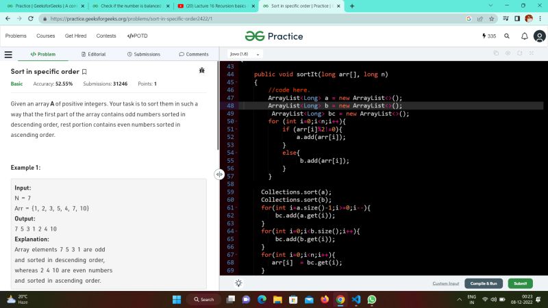 Surajit Dey on LinkedIn: #dsa #gfg #geeksforgeeks #code Surajit Dey on LinkedIn: #dsa #gfg #geeksforgeeks #code