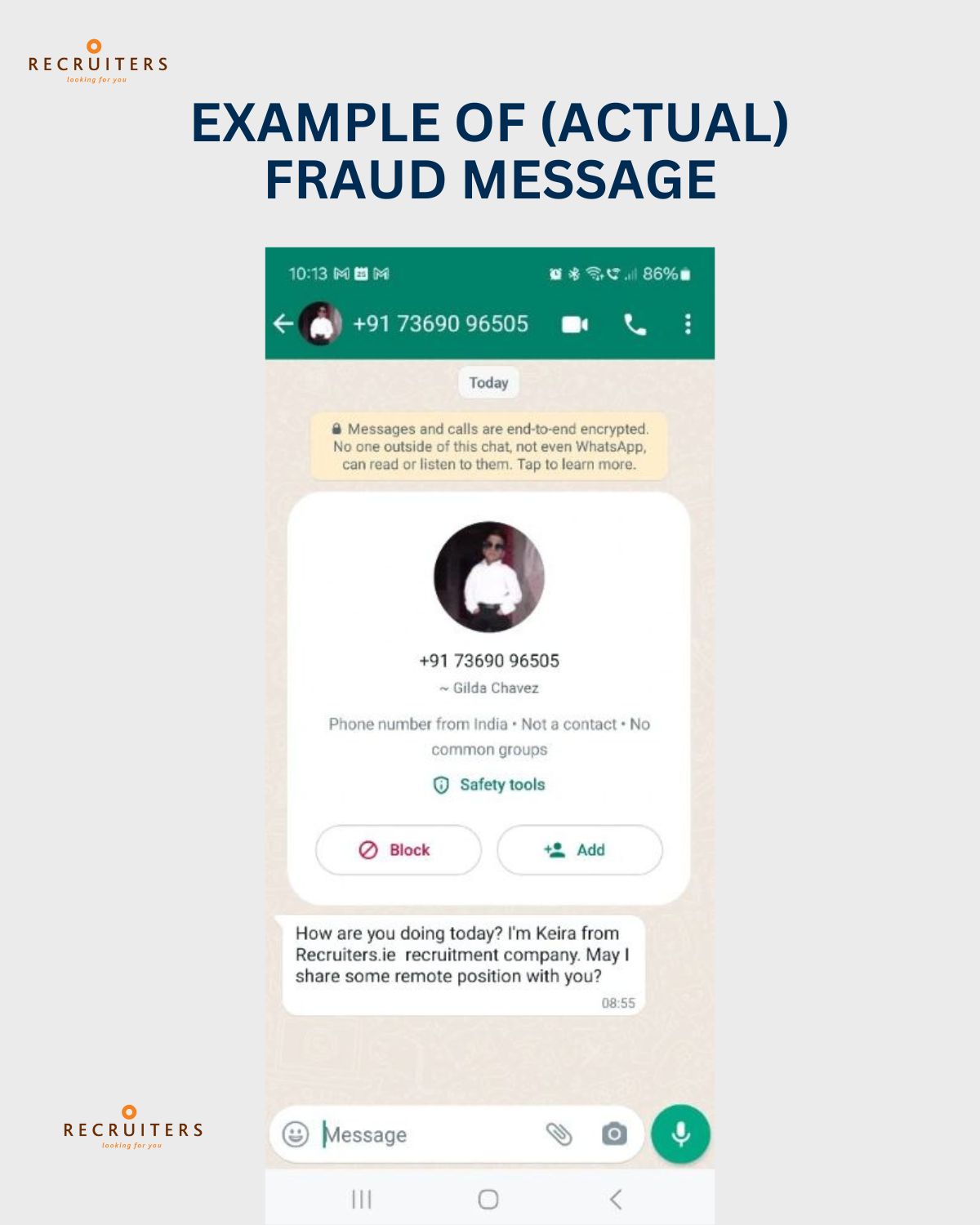 Recruiters.ie on LinkedIn: ЁЯЪи Beware of WhatsApp Recruitment Fraud Alert ... Recruiters.ie on LinkedIn: ЁЯЪи Beware of WhatsApp Recruitment Fraud Alert ...