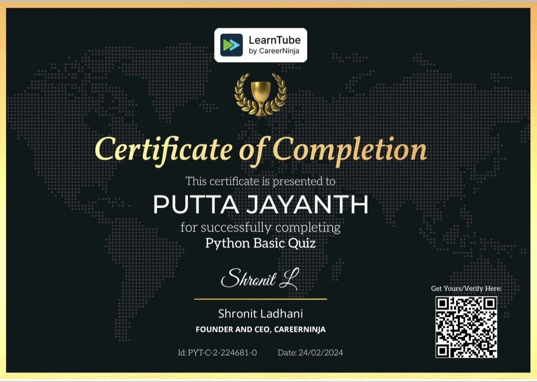 Jayanth Putta on LinkedIn: #learntube Jayanth Putta on LinkedIn: #learntube