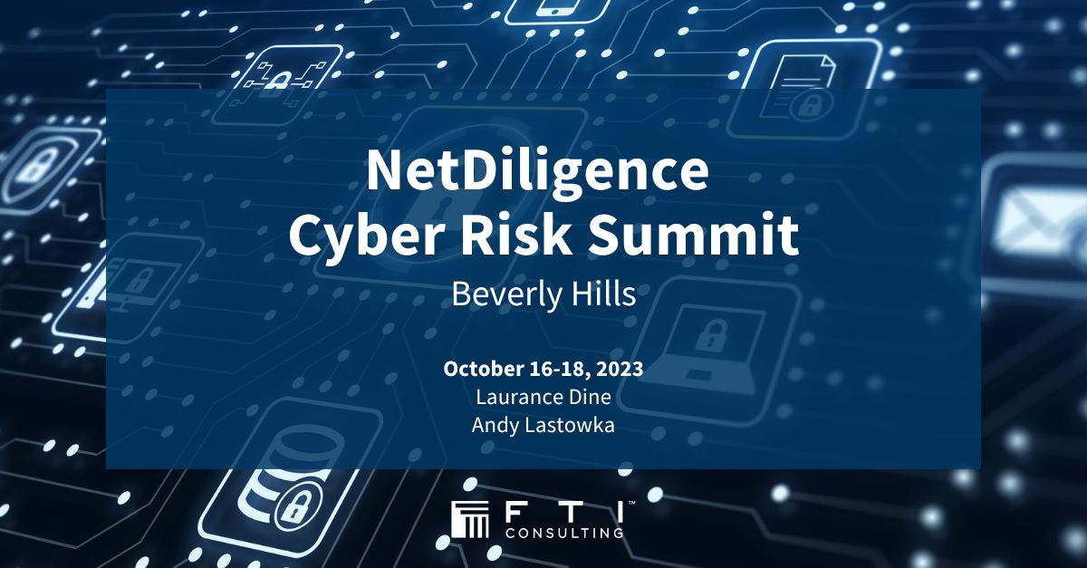 FTI Consulting Cybersecurity on LinkedIn: NetDiligence® | Streamlining ... FTI Consulting Cybersecurity on LinkedIn: NetDiligence® | Streamlining ...