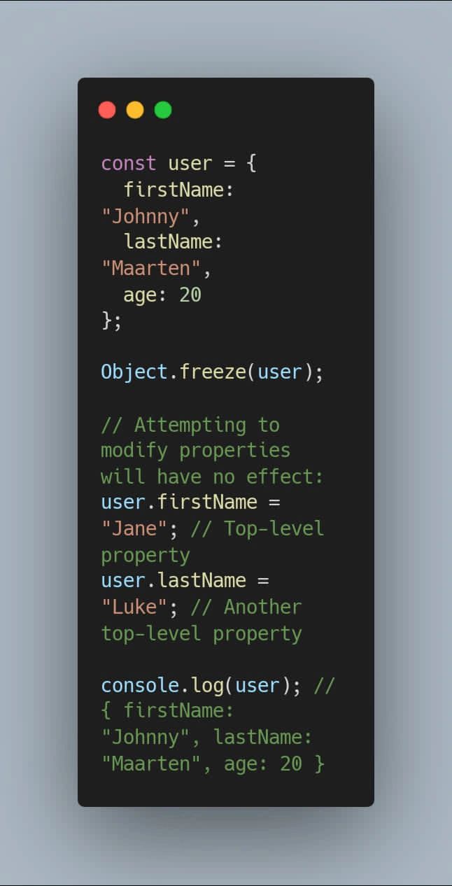 Ikechukwu Ihemegbulem on LinkedIn: #javascript #immutability #codestability Ikechukwu Ihemegbulem on LinkedIn: #javascript #immutability #codestability