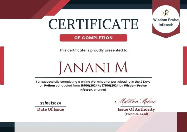 JANANI MURALI on LinkedIn: #python #coding #professionaldevelopment JANANI MURALI on LinkedIn: #python #coding #professionaldevelopment