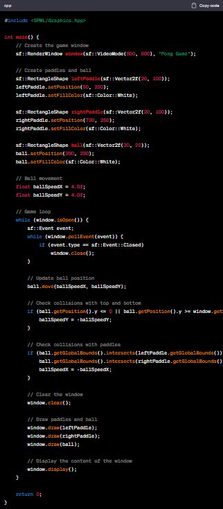 Maximillian Croker on LinkedIn: #chatgpt #cpp #ai #cppprogramming Maximillian Croker on LinkedIn: #chatgpt #cpp #ai #cppprogramming
