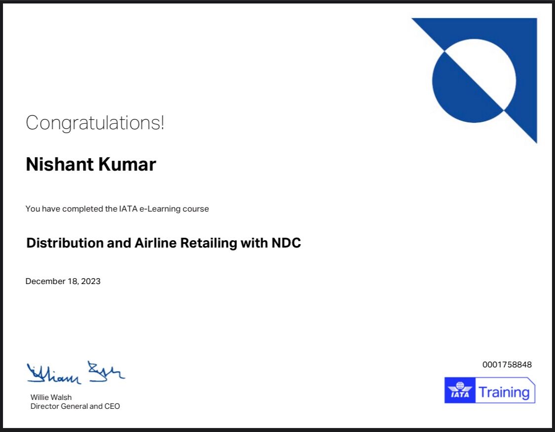 Nishant Kumar on LinkedIn: #ndc #aviation #airlineindustry #iata Nishant Kumar on LinkedIn: #ndc #aviation #airlineindustry #iata