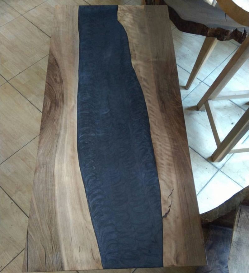 Arvin Zare on LinkedIn: Walnut slab wood table with deep ocean blue ... Arvin Zare on LinkedIn: Walnut slab wood table with deep ocean blue ...