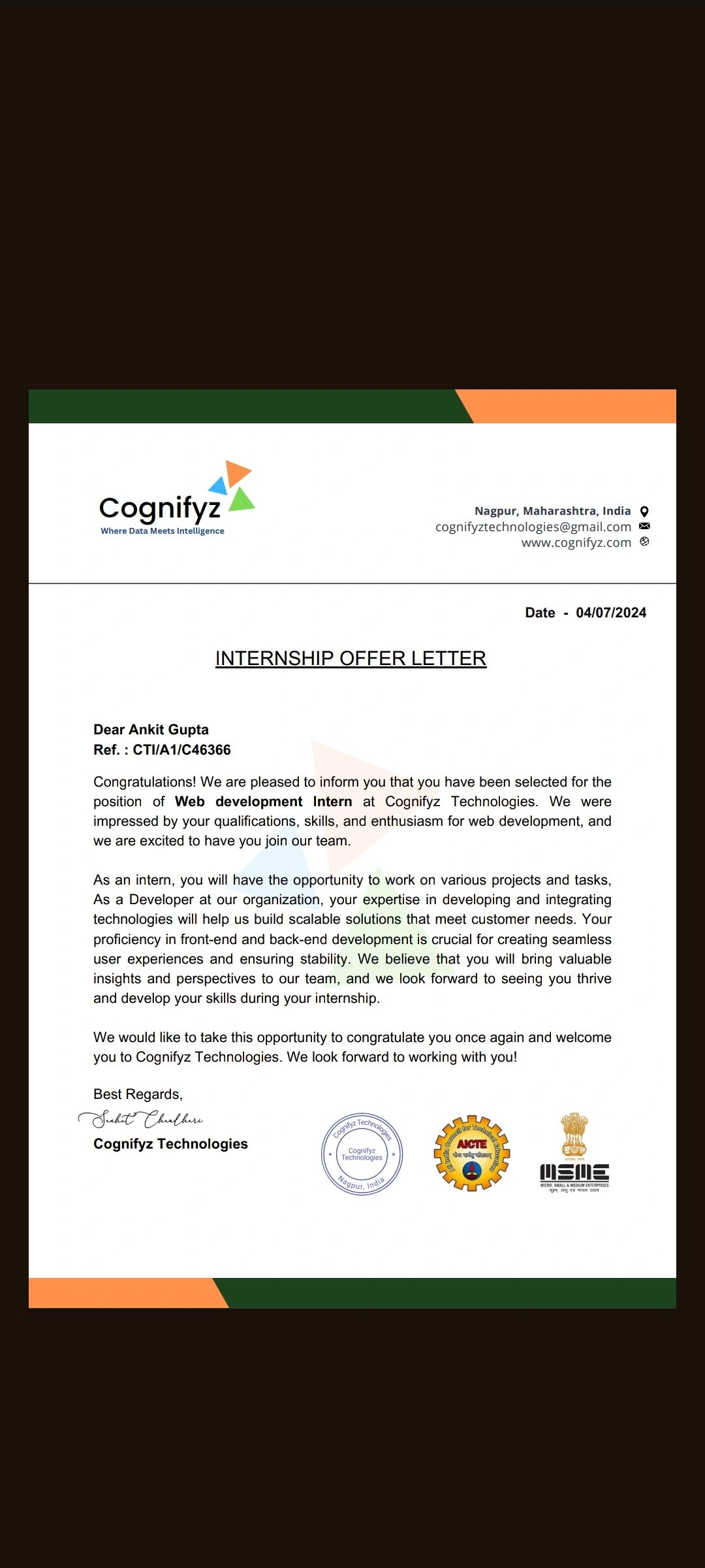 Ankit Gupta on LinkedIn: #webdevelopment #cognifyztechnologies Ankit Gupta on LinkedIn: #webdevelopment #cognifyztechnologies