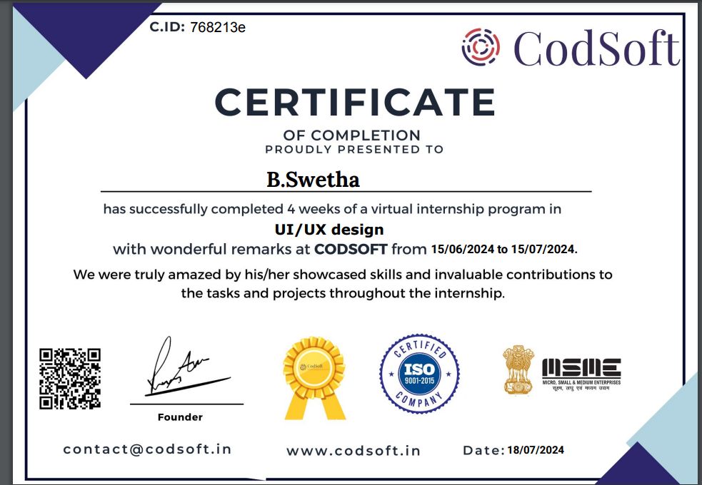 Swetha B on LinkedIn: #codsoft Swetha B on LinkedIn: #codsoft