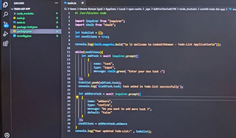 Umme Roman Syed on LinkedIn: #todo_list_application #typscript #npm # ... Umme Roman Syed on LinkedIn: #todo_list_application #typscript #npm # ...