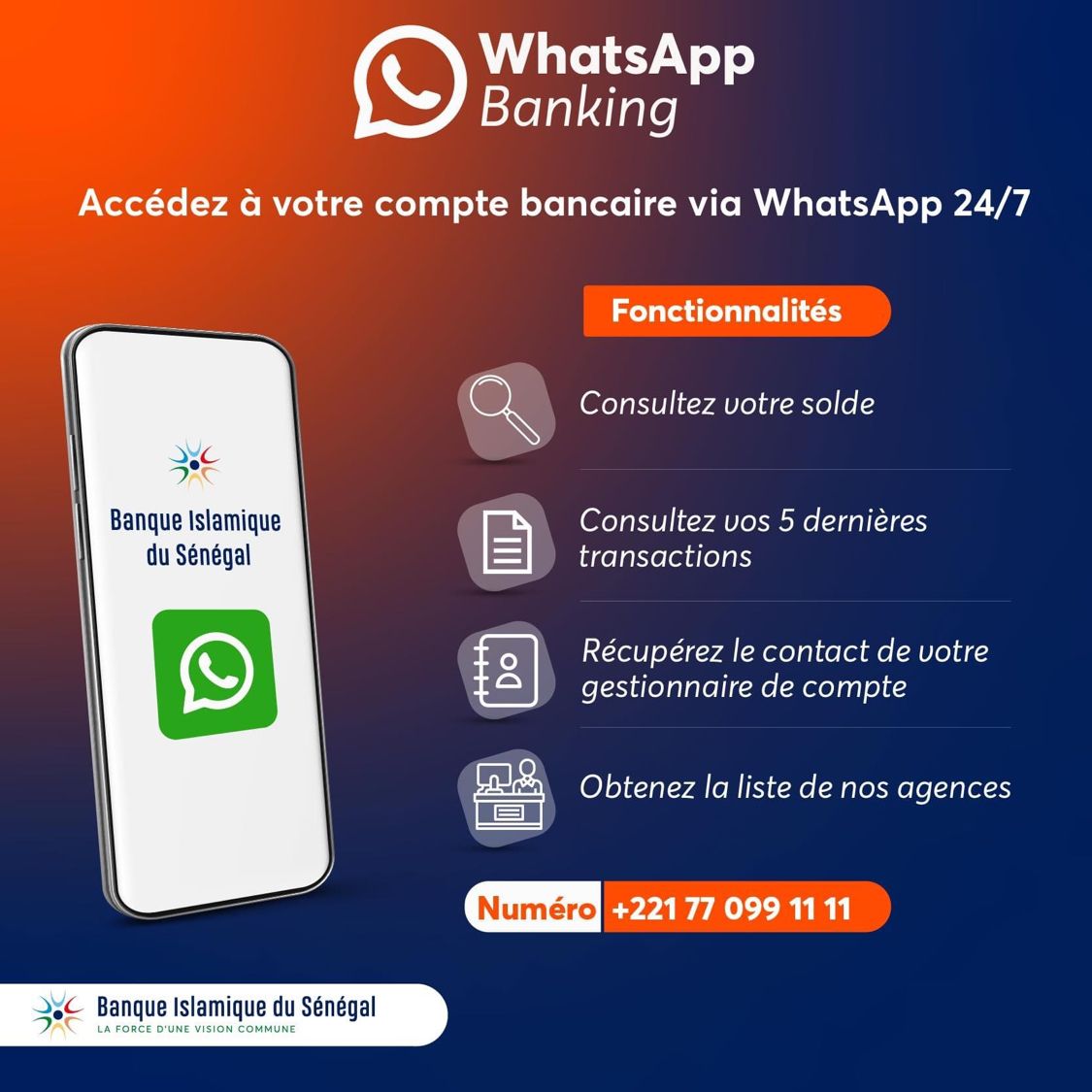 Banque Islamique du Senegal sur LinkedIn : Avec le whatsApp banking de ... Banque Islamique du Senegal sur LinkedIn : Avec le whatsApp banking de ...