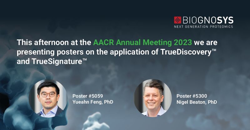 Biognosys on LinkedIn: AACR Annual Meeting 2023 Biognosys on LinkedIn: AACR Annual Meeting 2023