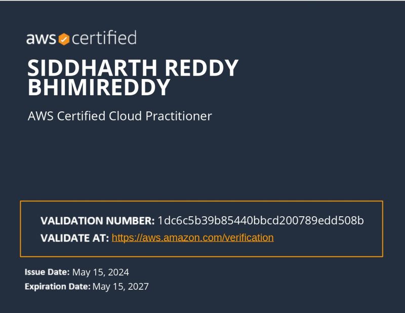 Siddharth Reddy on LinkedIn: #cloudcareer #aws Siddharth Reddy on LinkedIn: #cloudcareer #aws