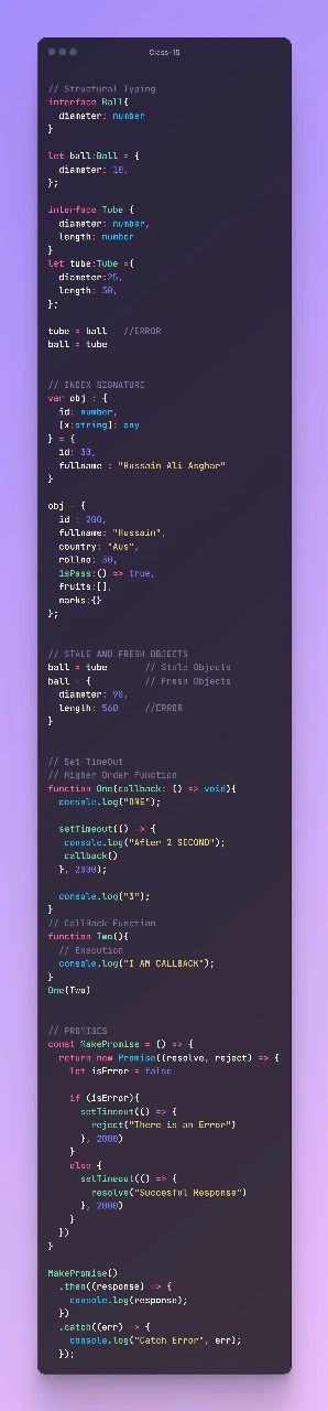 TypeScript Class Topics: Structural Typing, Index Signature | Hussain ... TypeScript Class Topics: Structural Typing, Index Signature | Hussain ...