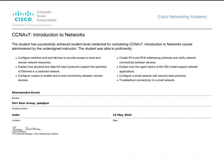 Dharmendra Kurmi on LinkedIn: #cisco #intern #computernetwork #networking Dharmendra Kurmi on LinkedIn: #cisco #intern #computernetwork #networking