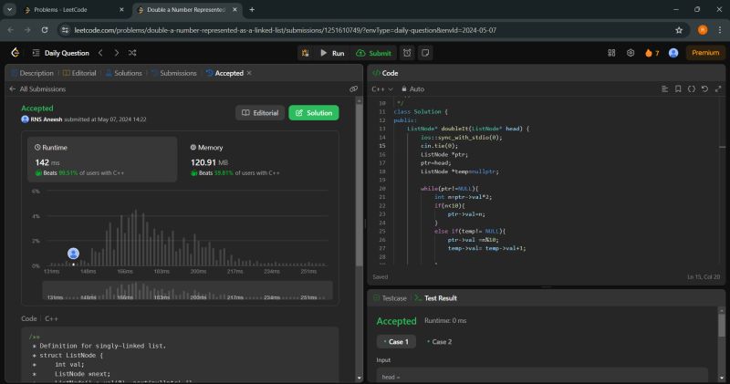 RNS Aneesh on LinkedIn: #leetcode #codingchallenge #progress RNS Aneesh on LinkedIn: #leetcode #codingchallenge #progress