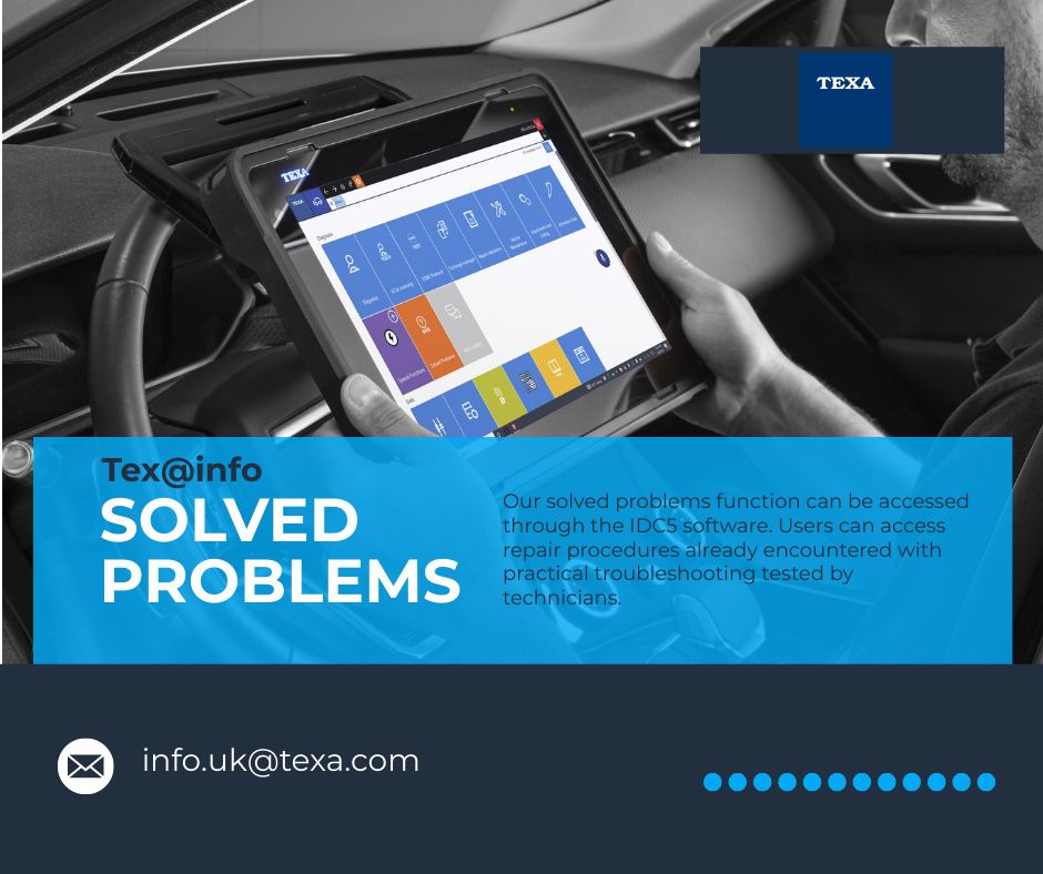 TEXA UK Ltd on LinkedIn: TEX@INFO - SOLVED PROBLEMS Our solved problems ... TEXA UK Ltd on LinkedIn: TEX@INFO - SOLVED PROBLEMS Our solved problems ...