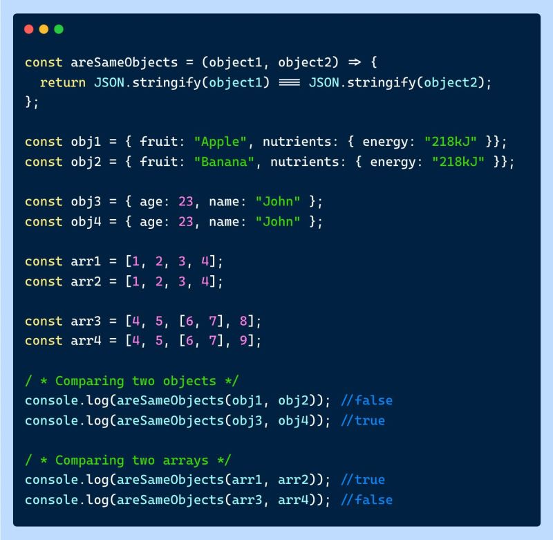 Anis SAFIA ️ on LinkedIn: Javascript tip!💡 The easiest way to compare ... Anis SAFIA ️ on LinkedIn: Javascript tip!💡 The easiest way to compare ...
