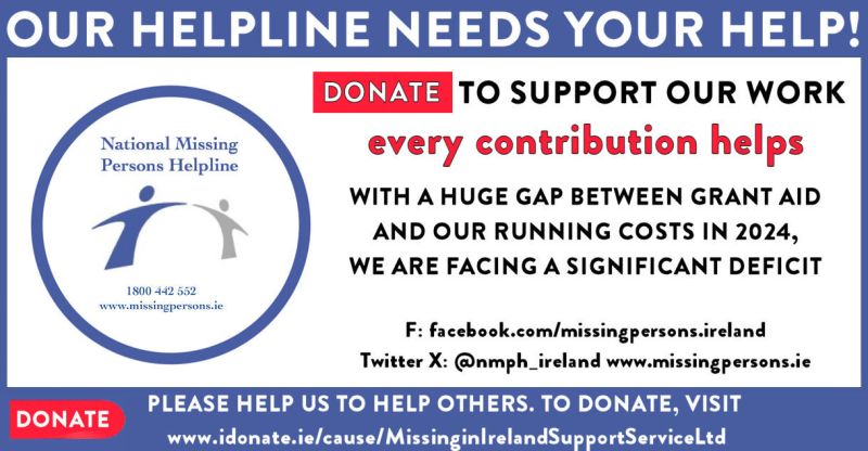 National Missing Persons Helpline Ireland on LinkedIn: #missing # ... National Missing Persons Helpline Ireland on LinkedIn: #missing # ...