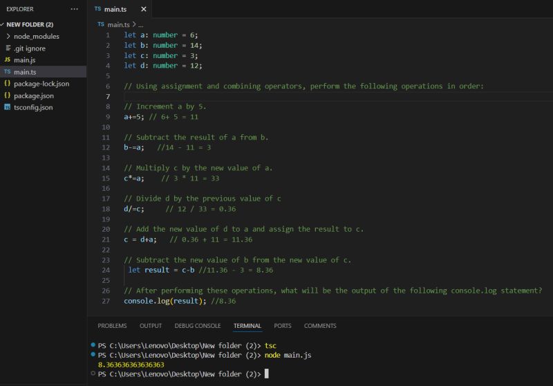 How I improved my TypeScript skills with operator assignment | MAHEEN ... How I improved my TypeScript skills with operator assignment | MAHEEN ...