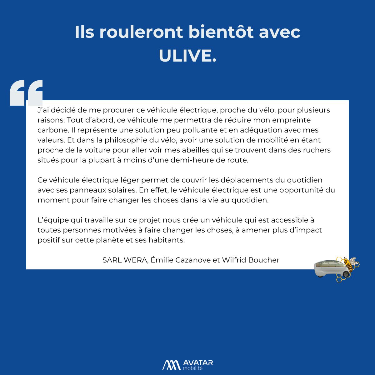 Avatar Mobilité on LinkedIn: 🤝🤩 Nos premiers clients partagent leur ... Avatar Mobilité on LinkedIn: 🤝🤩 Nos premiers clients partagent leur ...