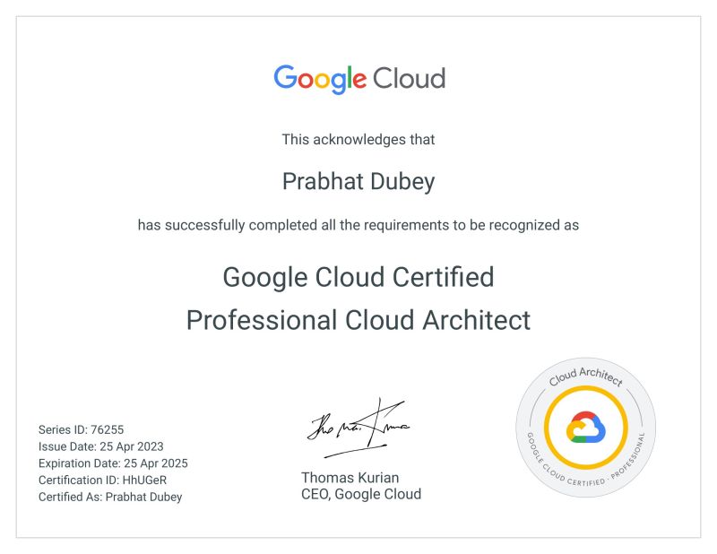Prabhat Dubey on LinkedIn: #googlecloudcertified #googlecloudplatform # ... Prabhat Dubey on LinkedIn: #googlecloudcertified #googlecloudplatform # ...