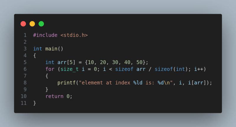 C tip for Array Subscript Operator | Abdullah Alaadine posted on the ... C tip for Array Subscript Operator | Abdullah Alaadine posted on the ...