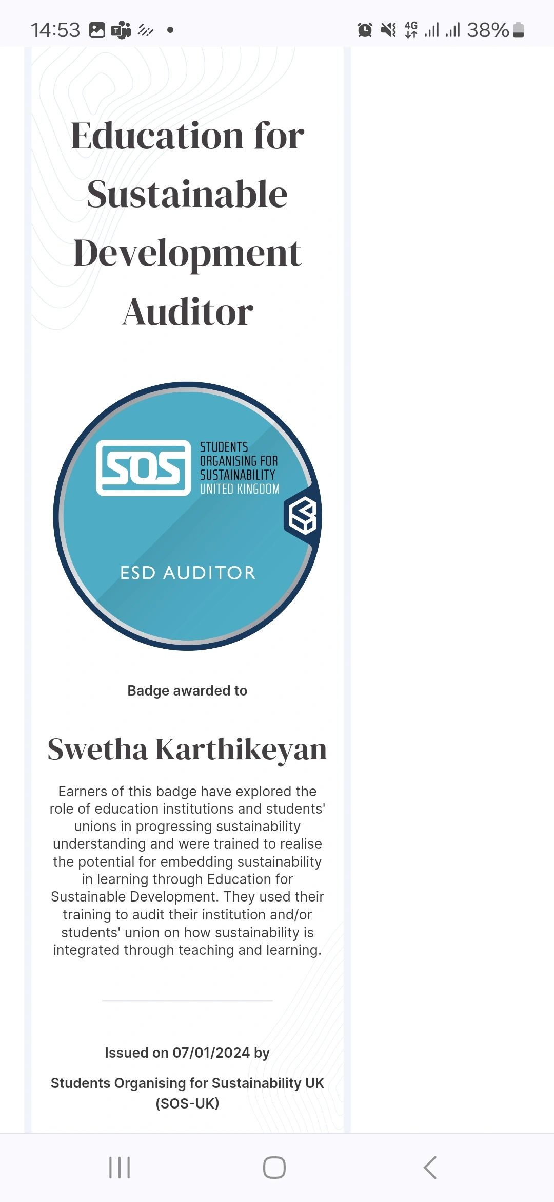 swetha Karthikeyan on LinkedIn: You have earned your ESD auditor badge ... swetha Karthikeyan on LinkedIn: You have earned your ESD auditor badge ...