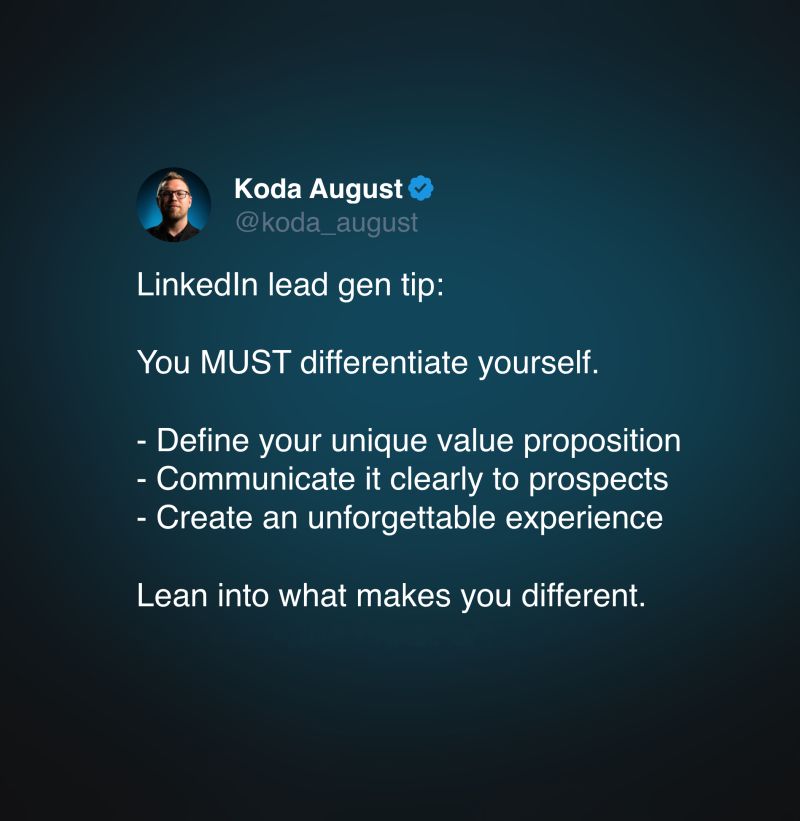 Koda August on LinkedIn: Different is better than better... Koda August on LinkedIn: Different is better than better...