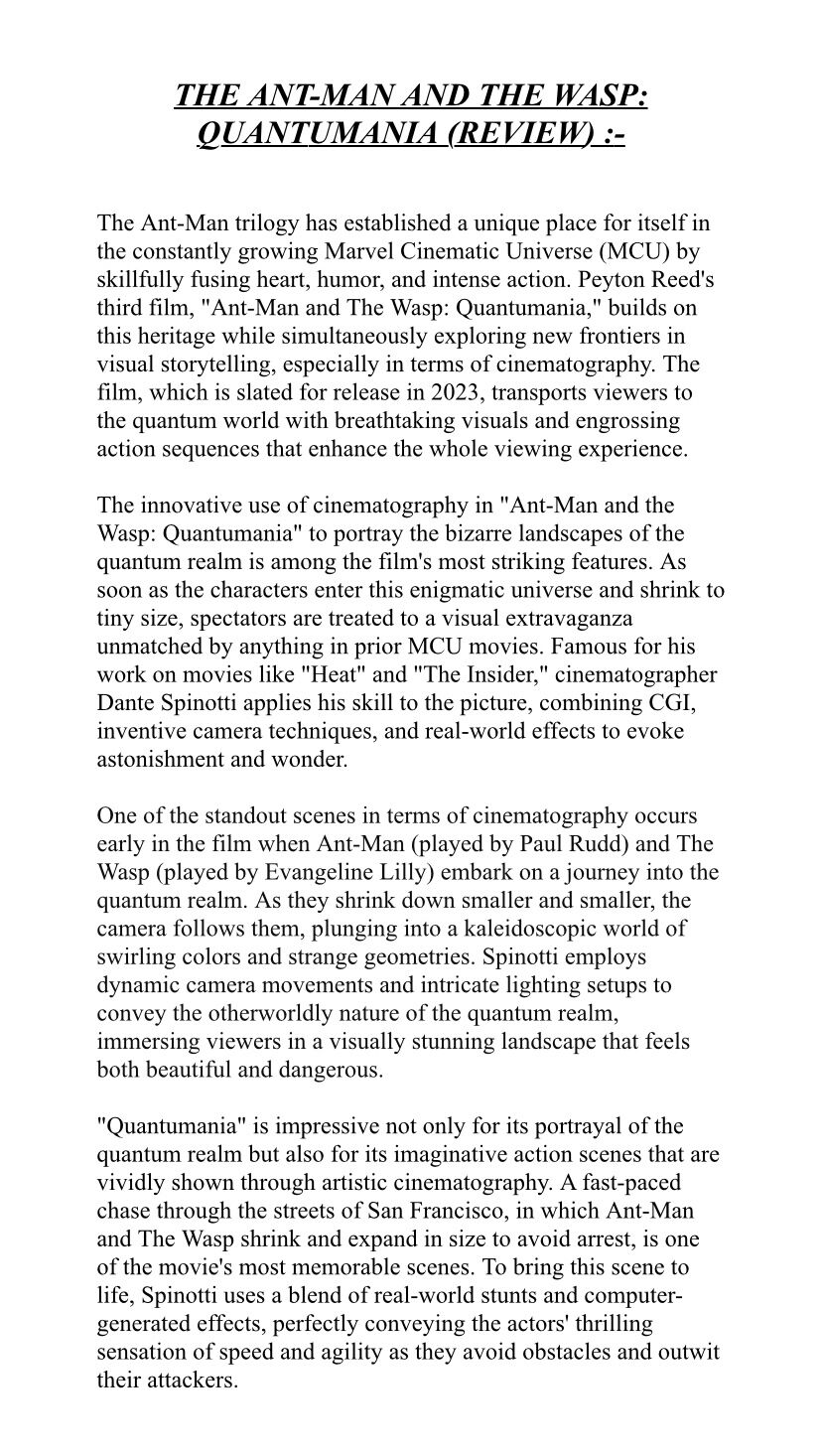 Khushi Chaturvedi on LinkedIn: Antman and the Wasp Quantamania (2023 ... Khushi Chaturvedi on LinkedIn: Antman and the Wasp Quantamania (2023 ...