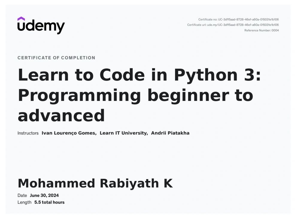 MOHAMMED RABIYATH K on LinkedIn: #pythonprogrammer #pythondeveloper # ... MOHAMMED RABIYATH K on LinkedIn: #pythonprogrammer #pythondeveloper # ...