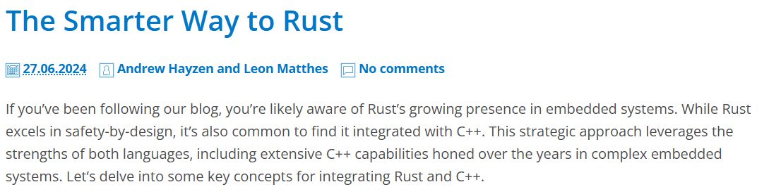 KDAB on LinkedIn: #embedded #rustlang #securecoding KDAB on LinkedIn: #embedded #rustlang #securecoding